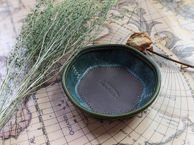 Leather Tray Pattern Bundle/7 types/with Tutorial/with punch markings ...