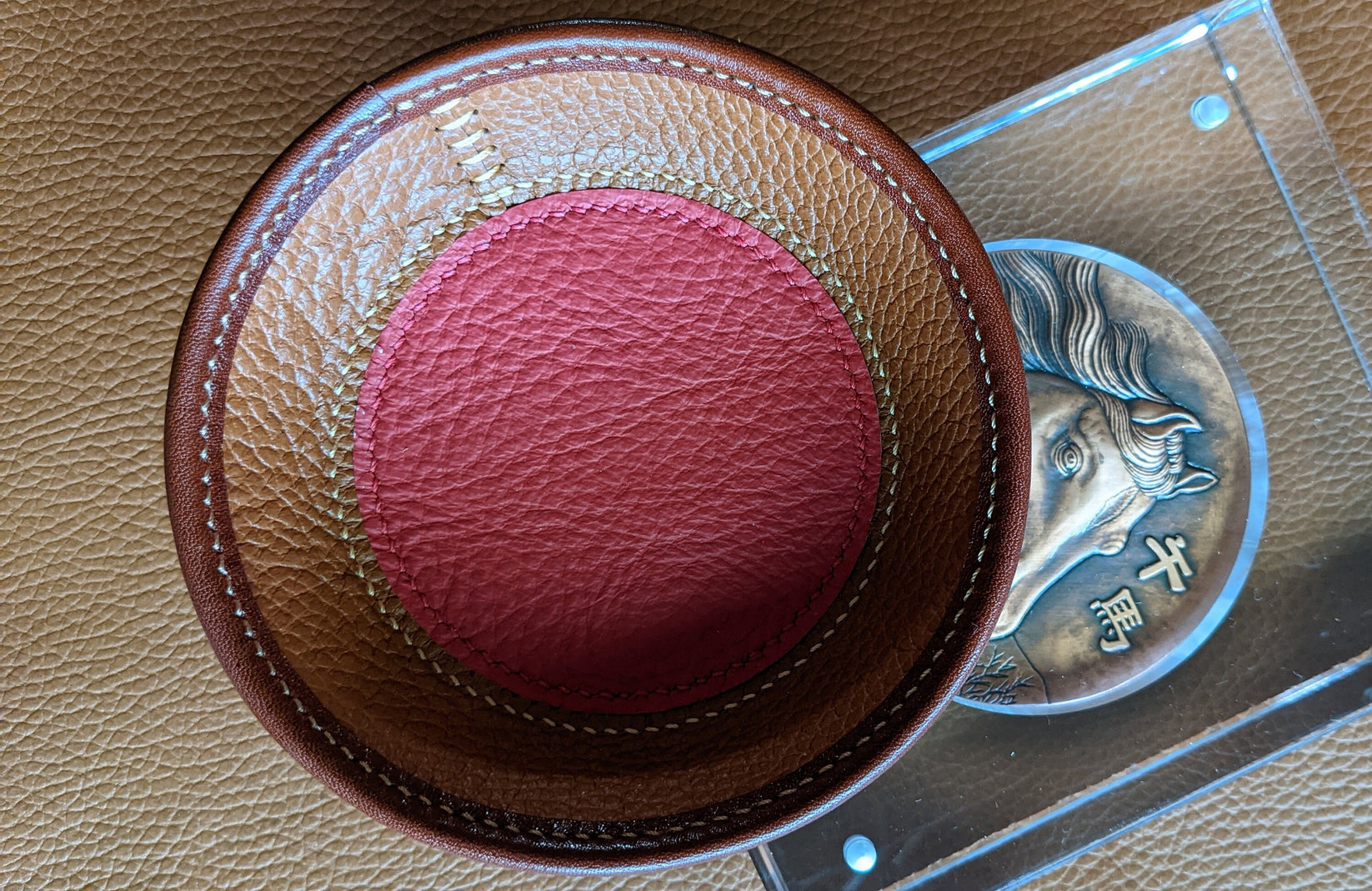 Luxury round leather tray build along PDF pattern/digital pattern/with ...