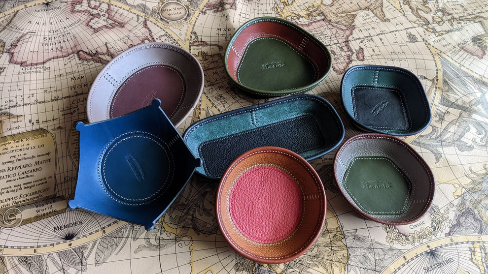 Leather Tray Pattern Bundle/7 types/with Tutorial/with punch markings ...